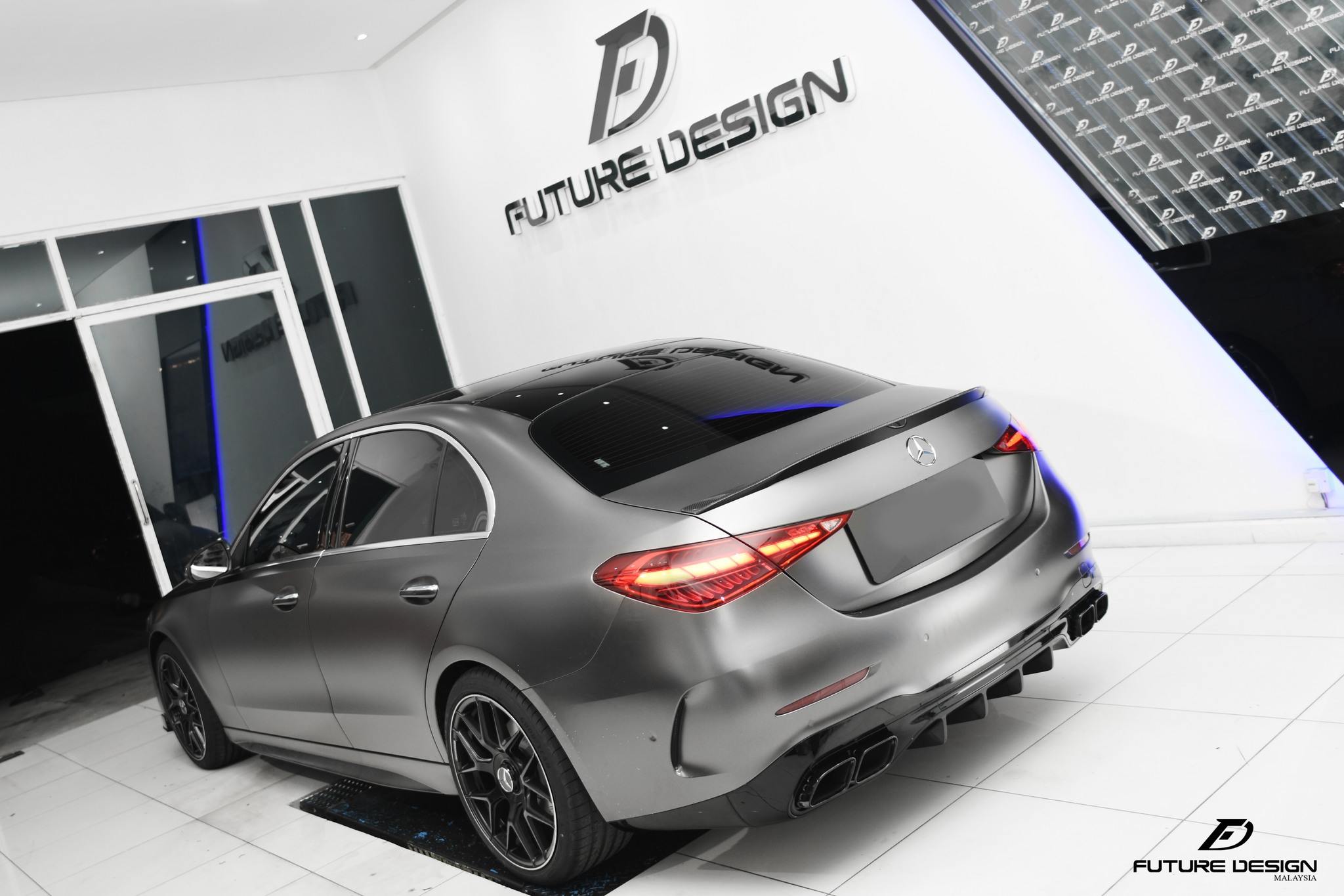 W206 C63 Diffuser With Exhaust Tips - Future Design Malaysia