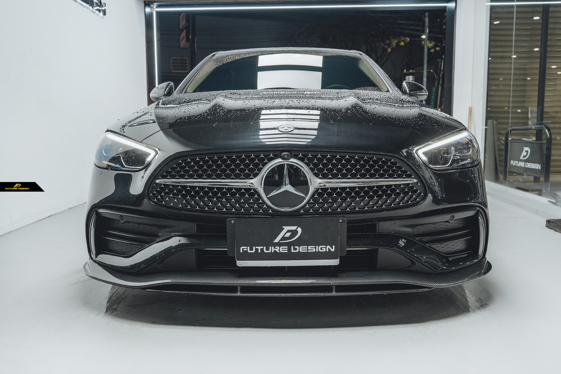 W206 Carbon FD V2 Front Lip - Future Design Malaysia