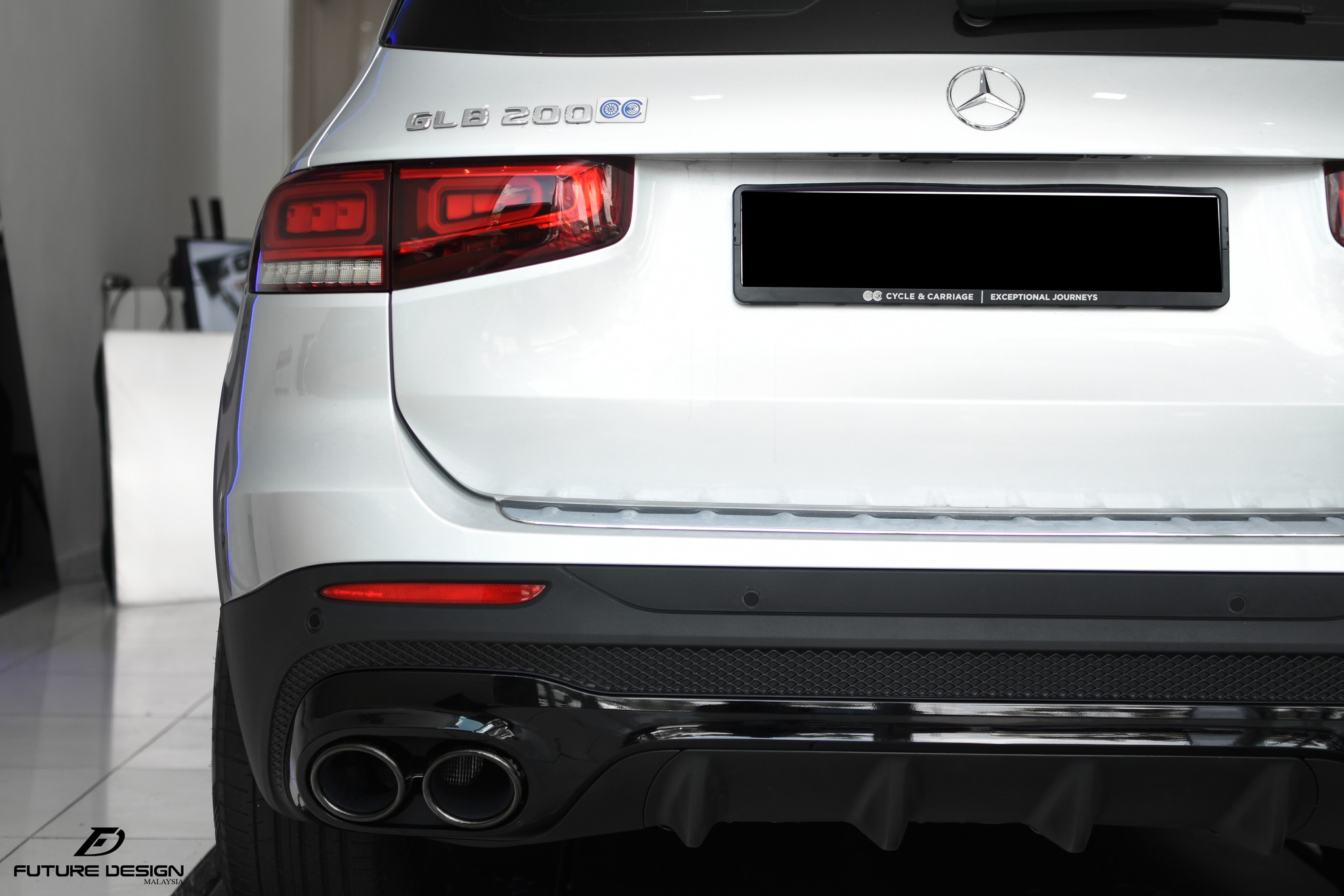 X247 GLB45 Diffuser With Exhaust Tips - Future Design Malaysia
