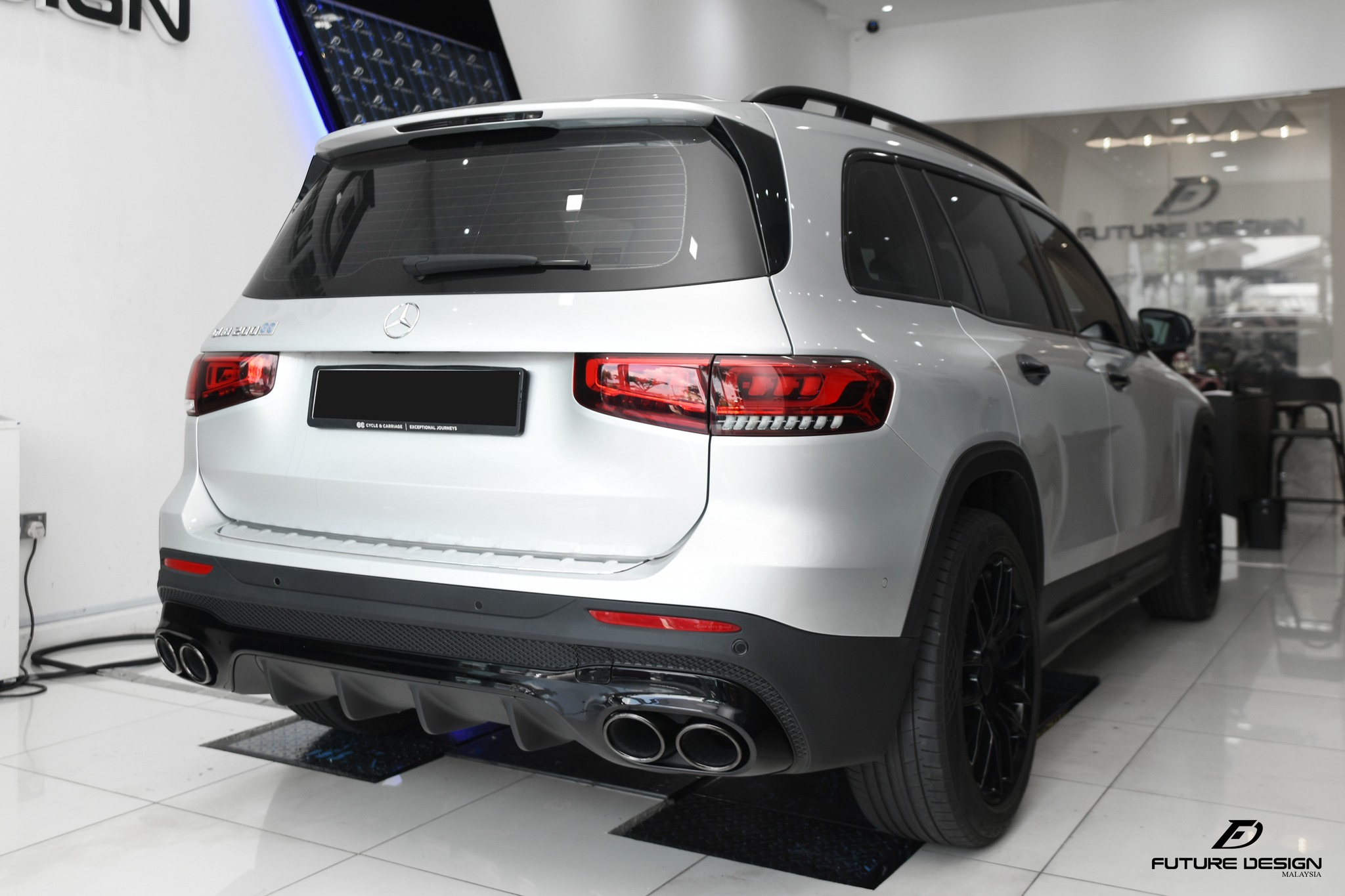 X247 GLB45 Diffuser With Exhaust Tips - Future Design Malaysia