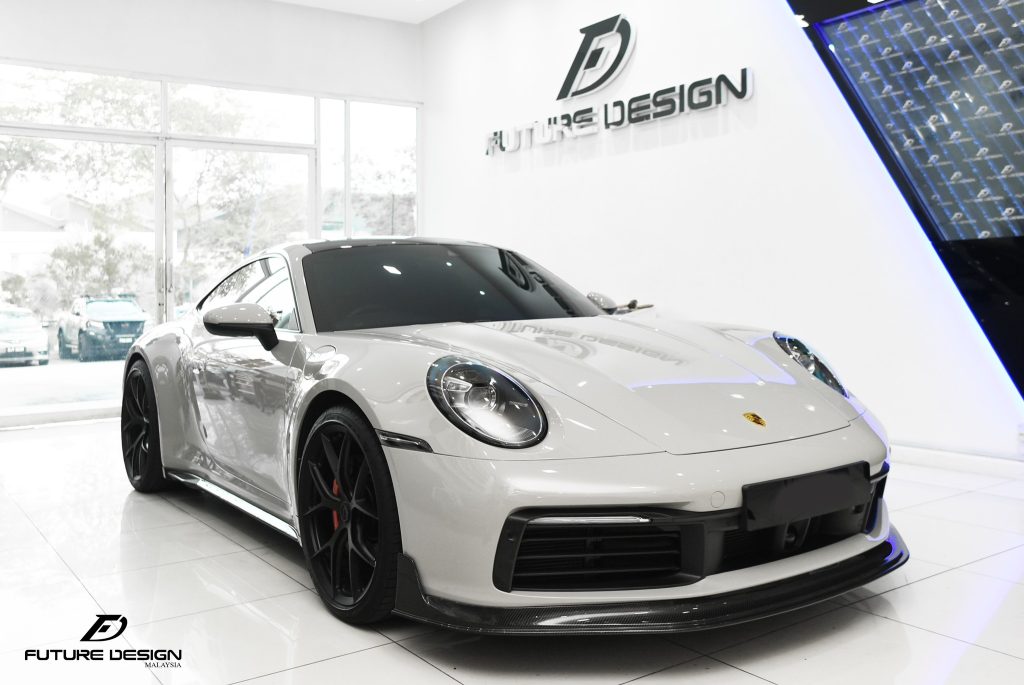 Porsche 992 Carrera Carbon FD Front Lip - Future Design Malaysia