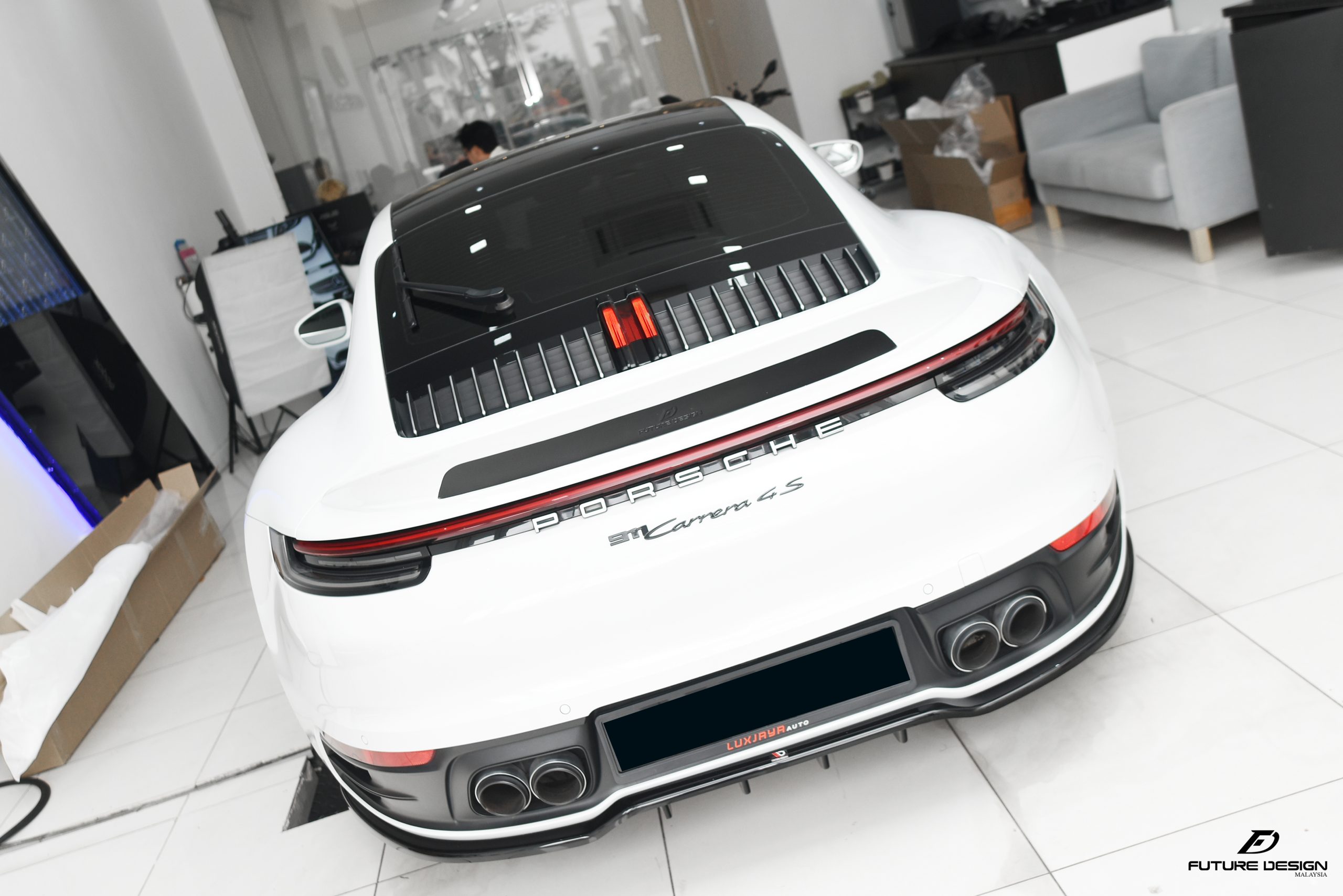Porsche 992 Carrera FRP FD Spoiler - Future Design Malaysia
