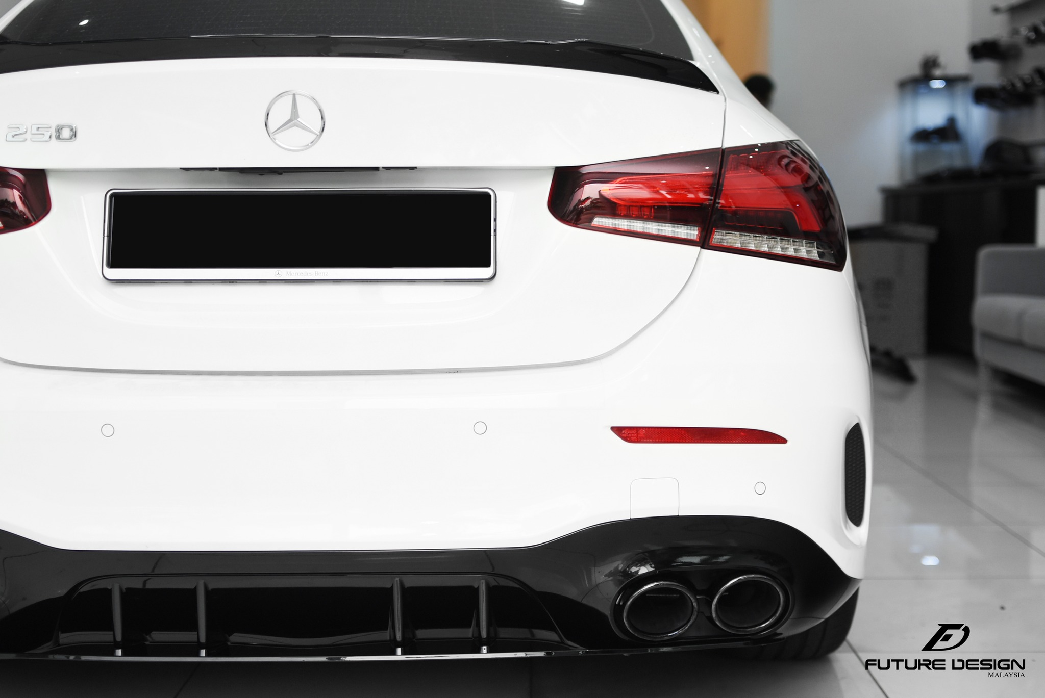 V177 Prefacelift A45 Diffuser With Exhaust Tips - Future Design Malaysia